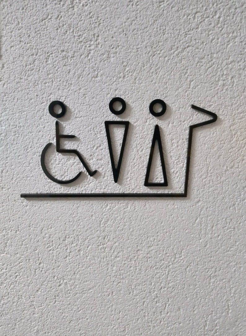Restroom Sign, Bathroom Sign, Bathroom Wall Decor, Business Sign, Door ...