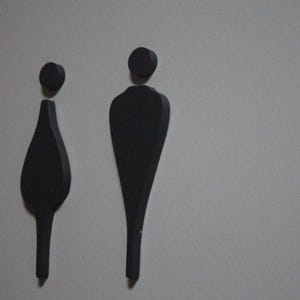 Bathroom Metal Sign, Modern Restroom Sign, Men Women Sign, Business Wc ...