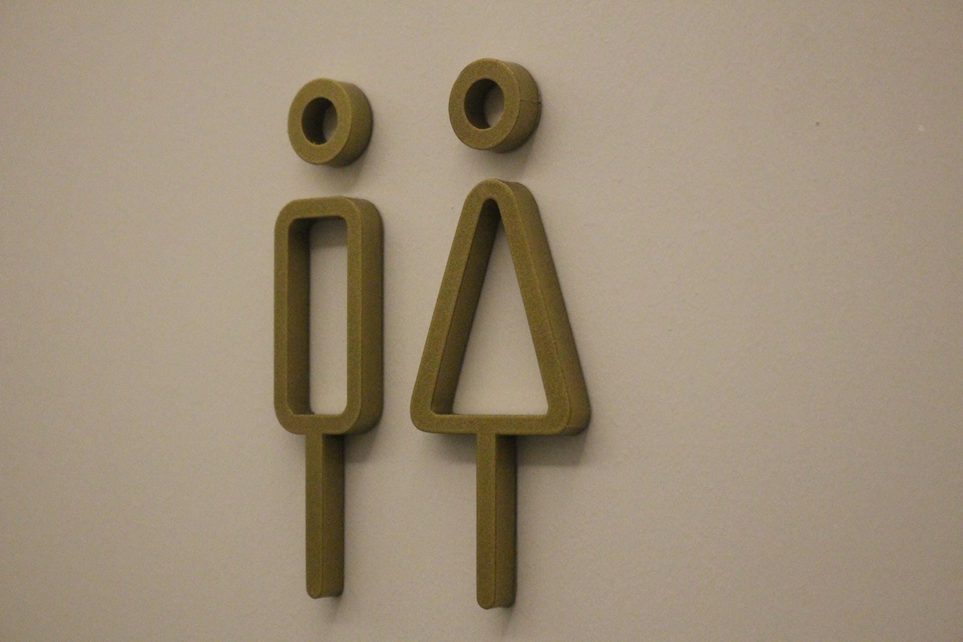 Metal WC Sign, Bathroom Sign, Restroom Sign, Bathroom Door Sign, Toilet ...