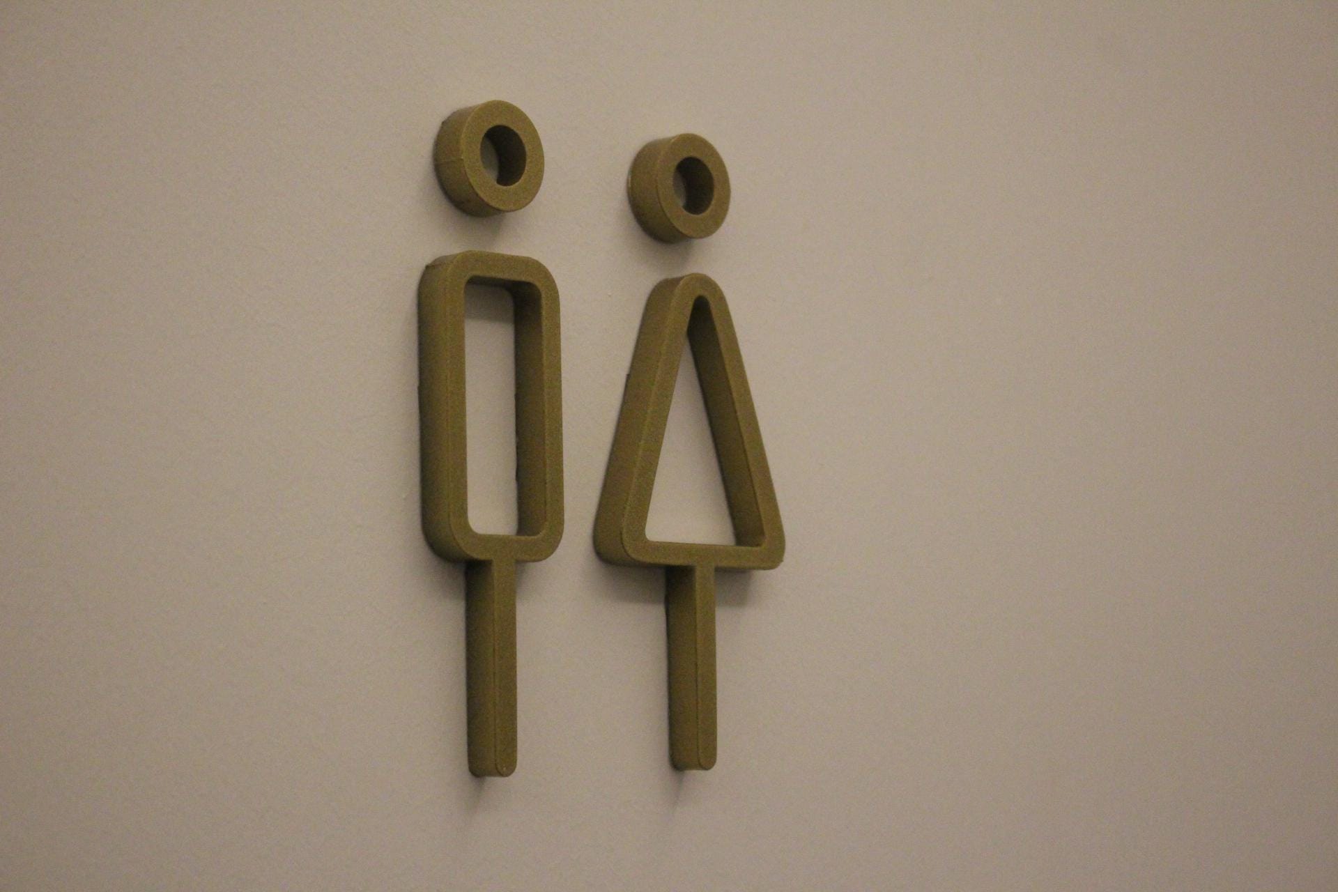 Metal WC Sign, Bathroom Sign, Restroom Sign, Bathroom Door Sign, Toilet ...