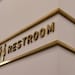 Corner Restroom Sign, Bathroom Sign, Bathroom Wall Decor, Business Sign ...