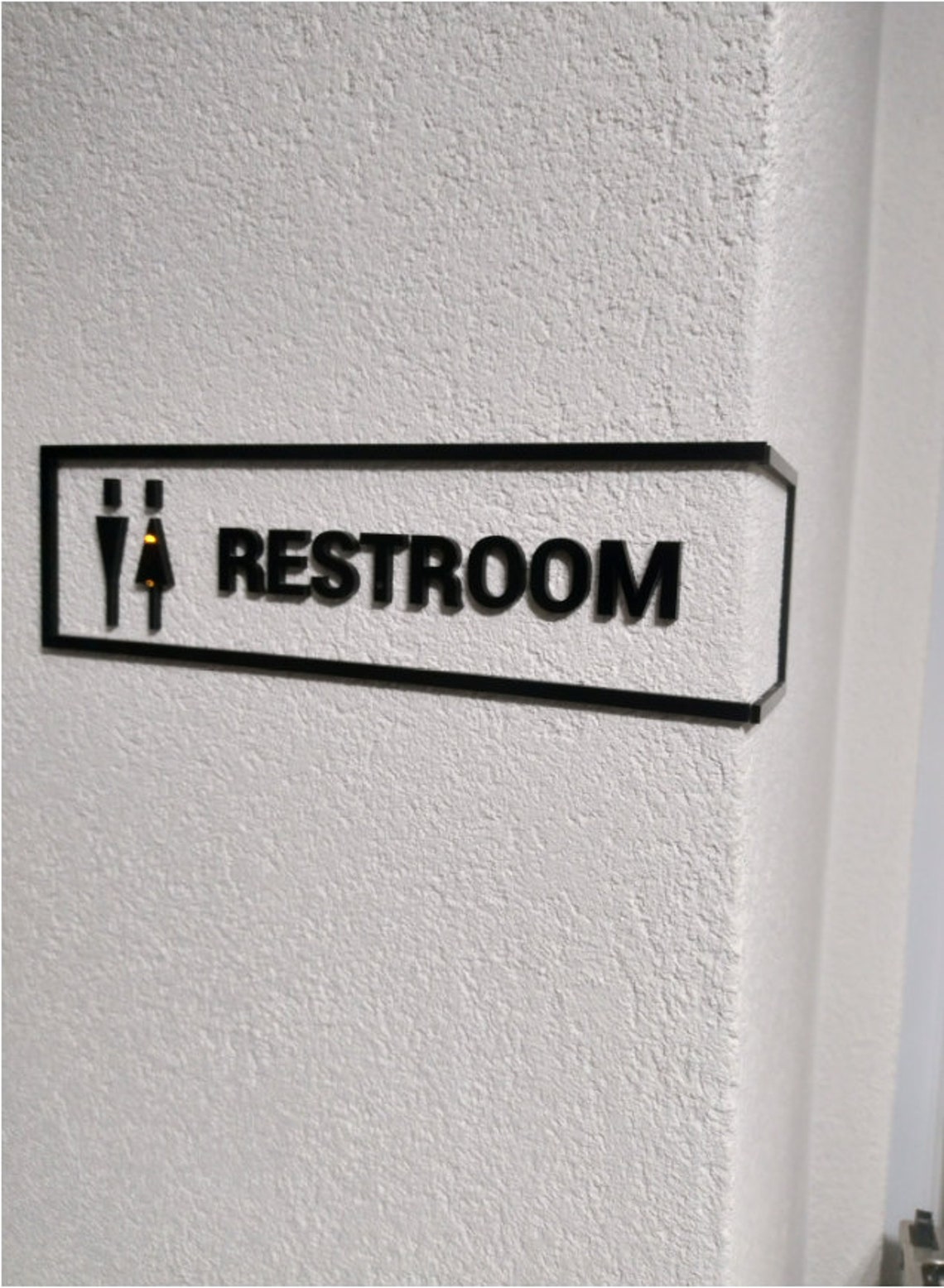 Modern Restroom Sign, Restroom Sign, Acrylic Wc Sign, Gender Door Sign ...
