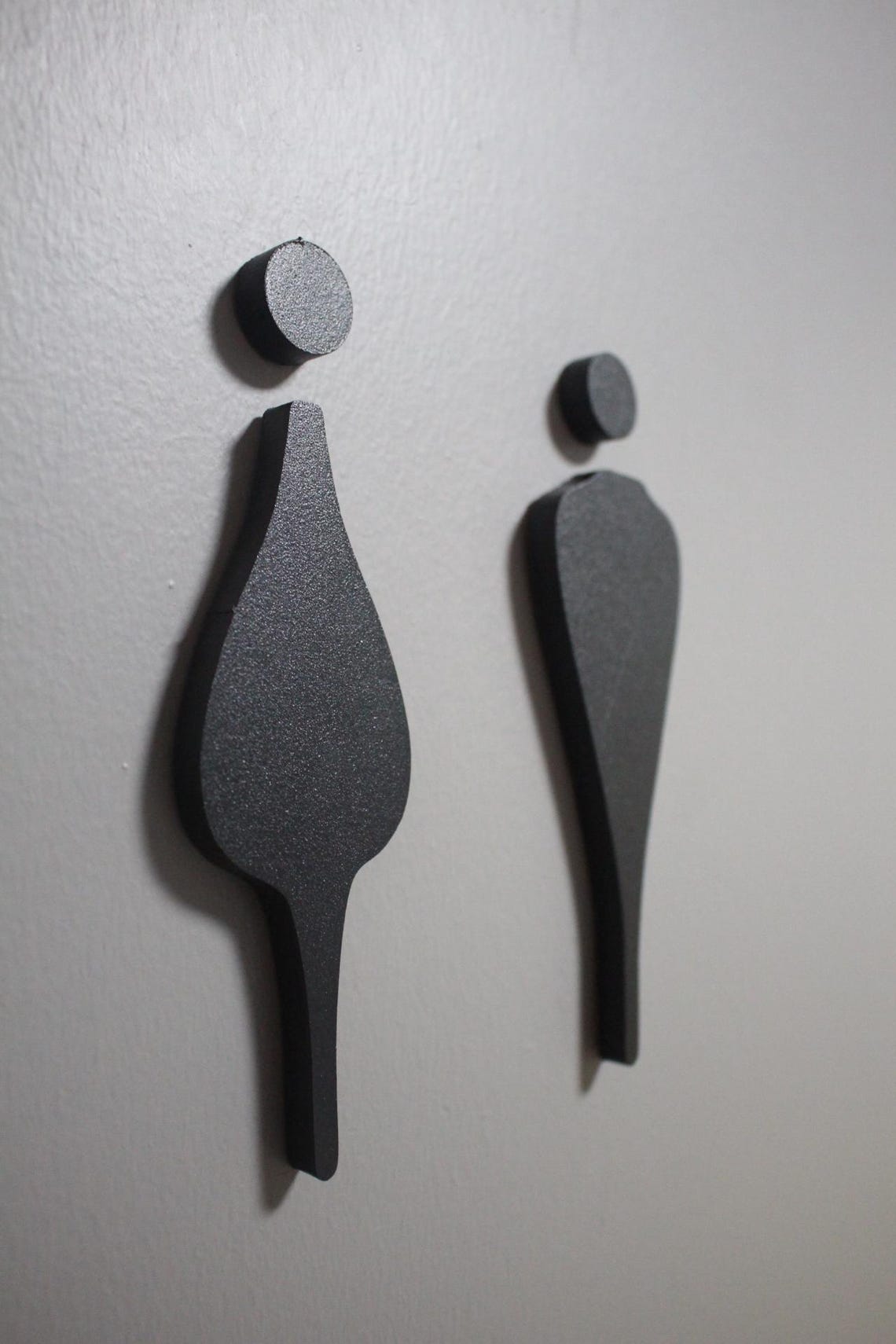 Bathroom Metal Sign, Modern Restroom Sign, Men Women Sign, Business Wc ...