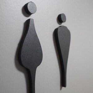 Bathroom Metal Sign, Modern Restroom Sign, Men Women Sign, Business Wc ...