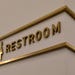 Corner Restroom Sign, Bathroom Sign, Bathroom Wall Decor, Business Sign ...