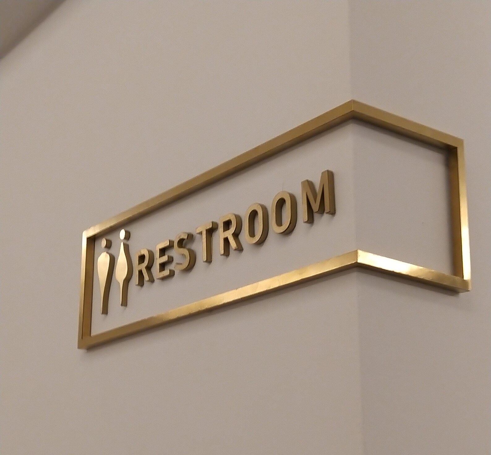 Restroom Wall Sign, Modern Bathroom Marker, Unisex Toilet Plaque ...