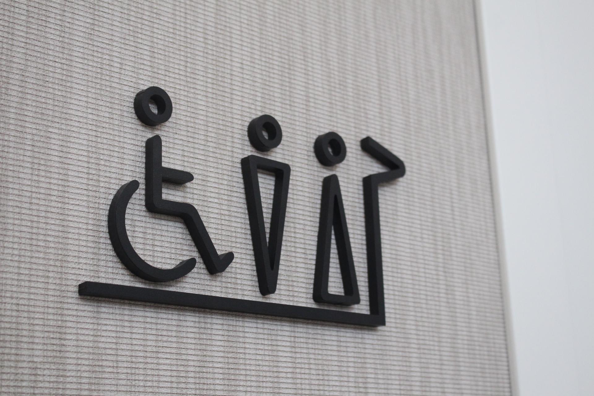 Restroom Sign, Wc Sign With Arrows,hanging Wc Sign,bathroom Sign ...