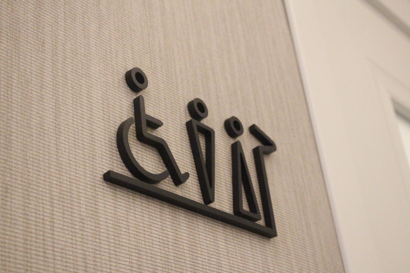 Restroom Sign, Wc Sign With Arrows,hanging Wc Sign,bathroom Sign ...