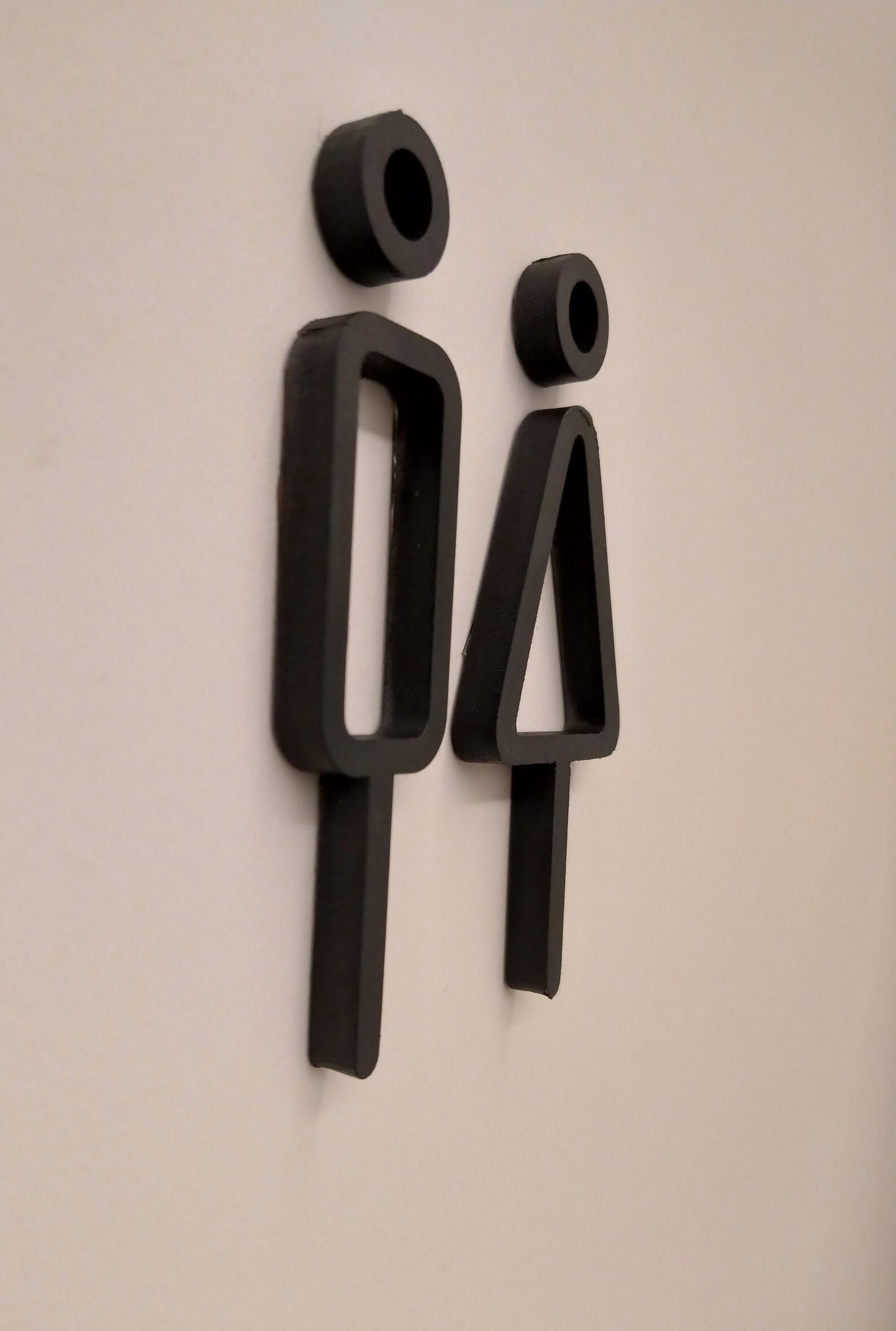 Bathroom Metal Sign, Modern Restroom Sign, Men Women Sign, Business Wc ...