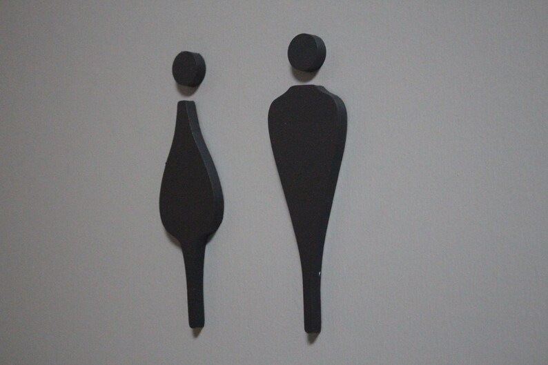 Bathroom Metal Sign, Modern Restroom Sign, Men Women Sign, Business Wc ...