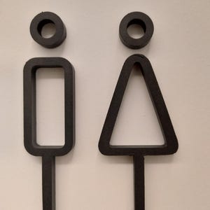 Bathroom Metal Sign, Modern Restroom Sign, Men Women Sign, Business Wc ...