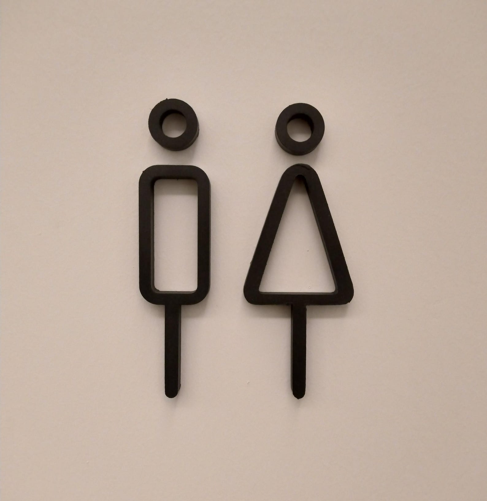 Bathroom Metal Sign, Modern Restroom Sign, Men Women Sign, Business Wc ...