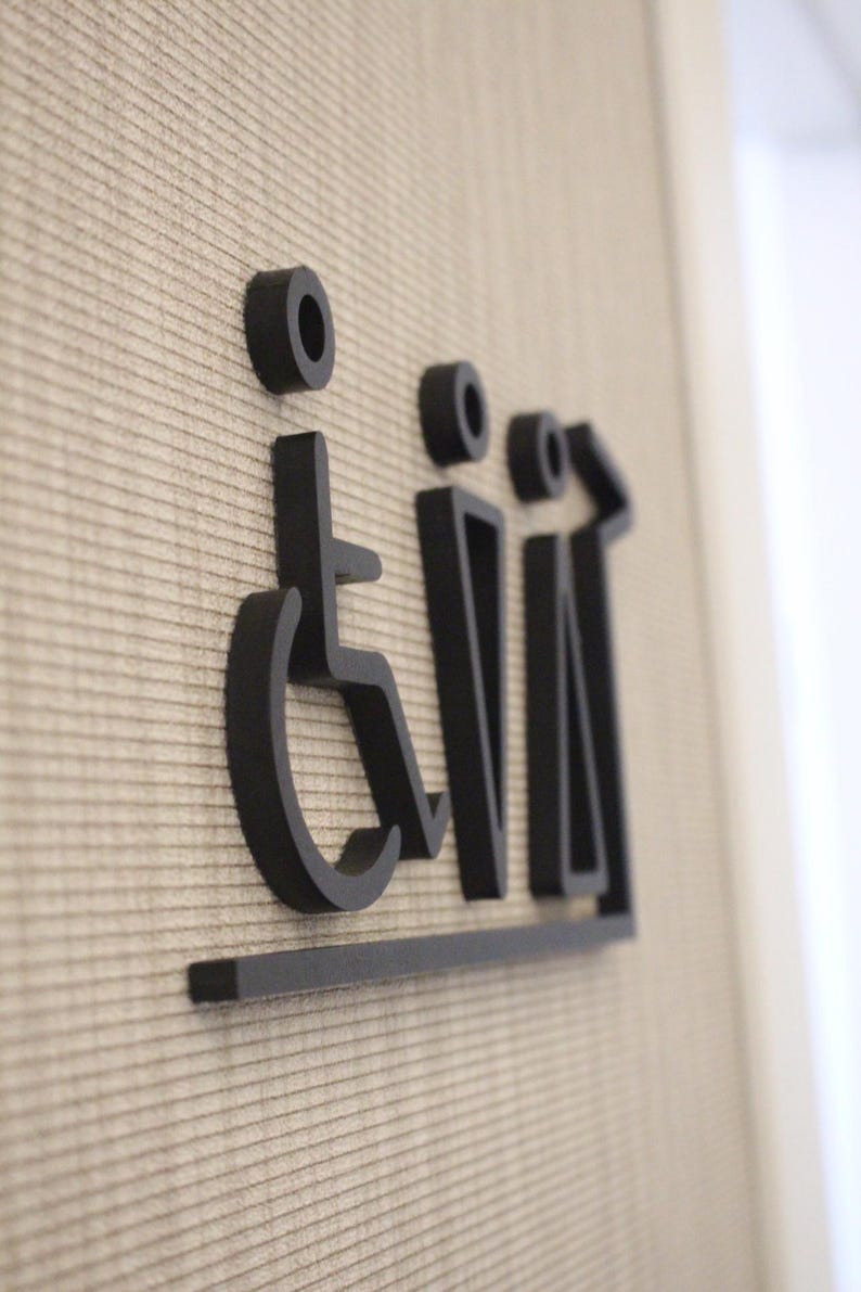 Restroom Sign, Wc Sign With Arrows,hanging Wc Sign,bathroom Sign ...