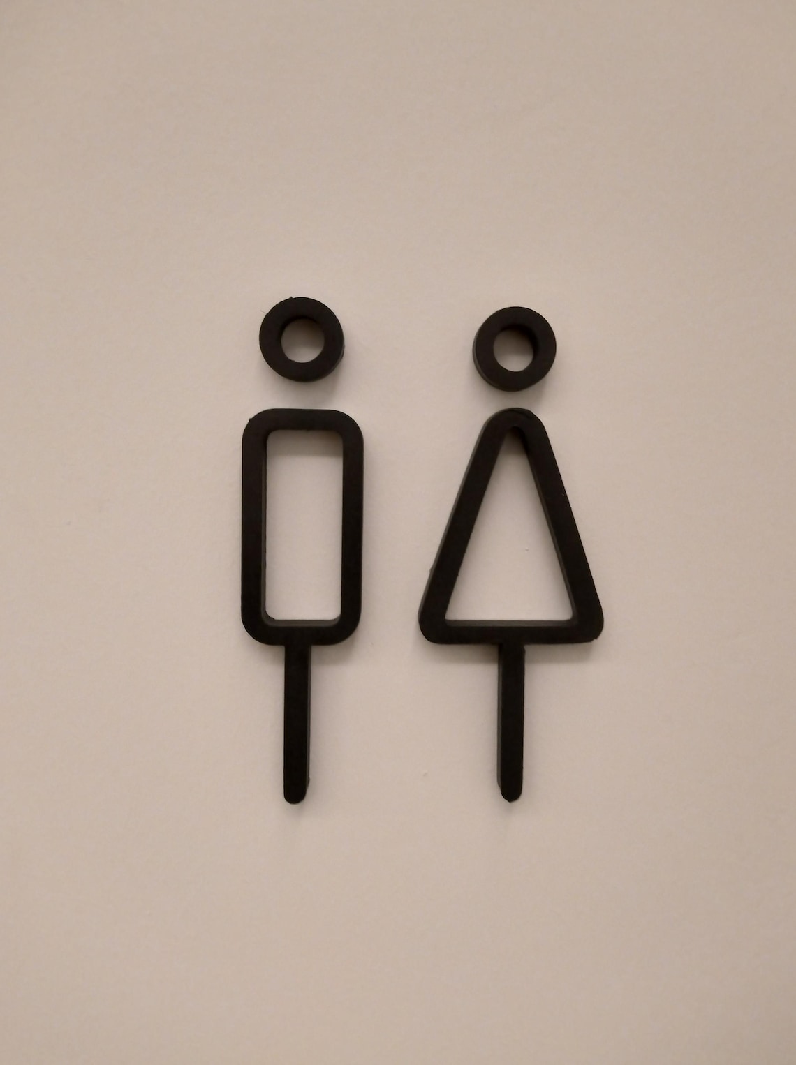 Bathroom Metal Sign, Modern Restroom Sign, Men Women Sign, Business Wc ...