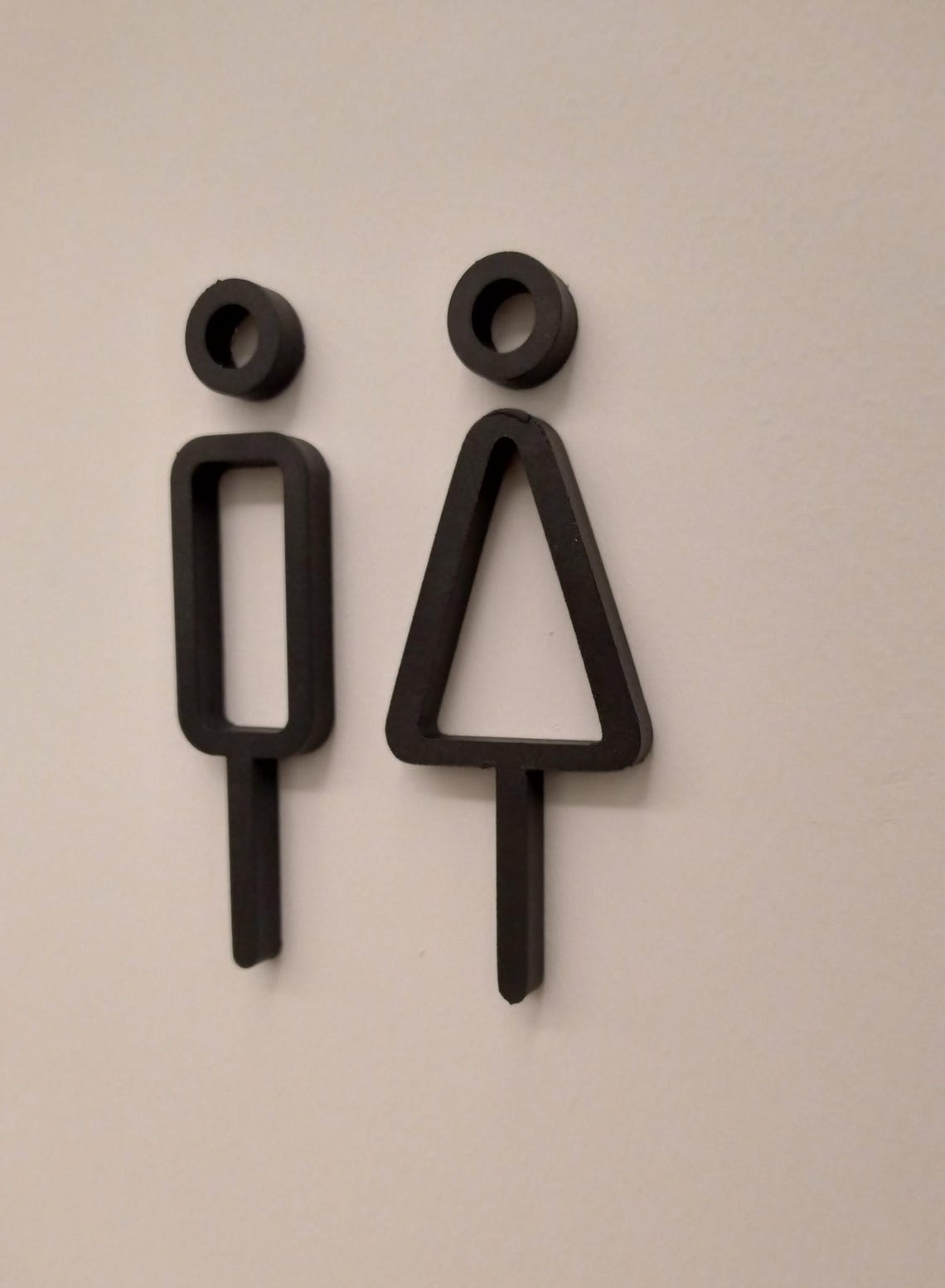 Bathroom Metal Sign, Modern Restroom Sign, Men Women Sign, Business Wc ...