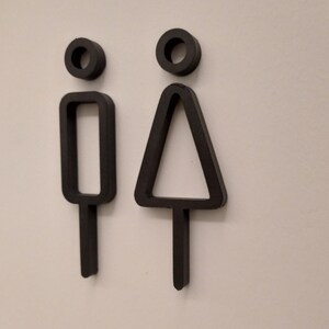 Bathroom Metal Sign, Modern Restroom Sign, Men Women Sign, Business Wc ...