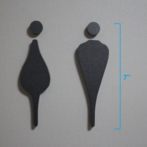 Bathroom Metal Sign, Modern Restroom Sign, Men Women Sign, Business Wc ...