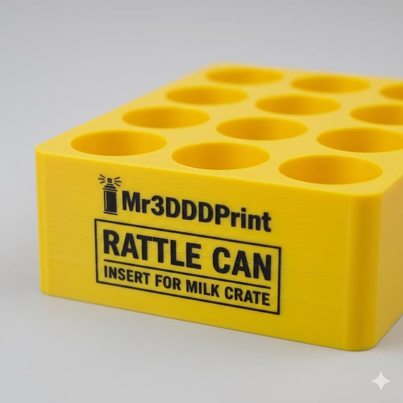Milk Crate Spray Can Organizer Insert – Holds 16 Standard Rattle Cans ...