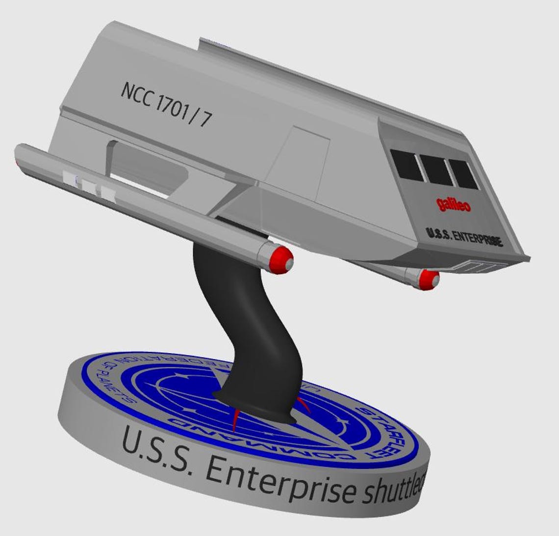USS Enterprise Galileo Shuttle Craft 3d Model - Etsy