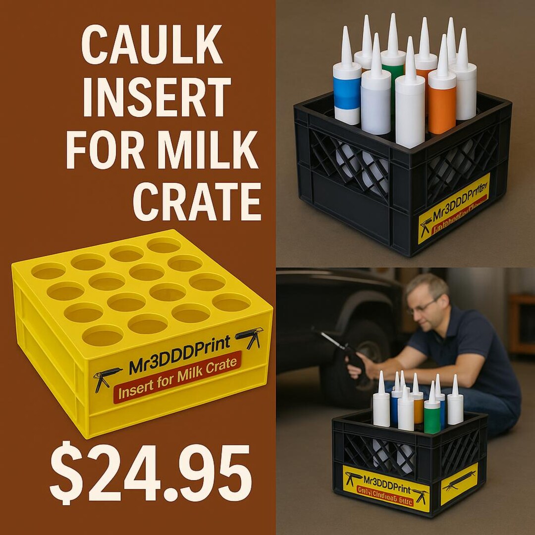 Heavy-duty Caulk Insert for Milk Crate – Holds 16 Tubes – Ideal for ...