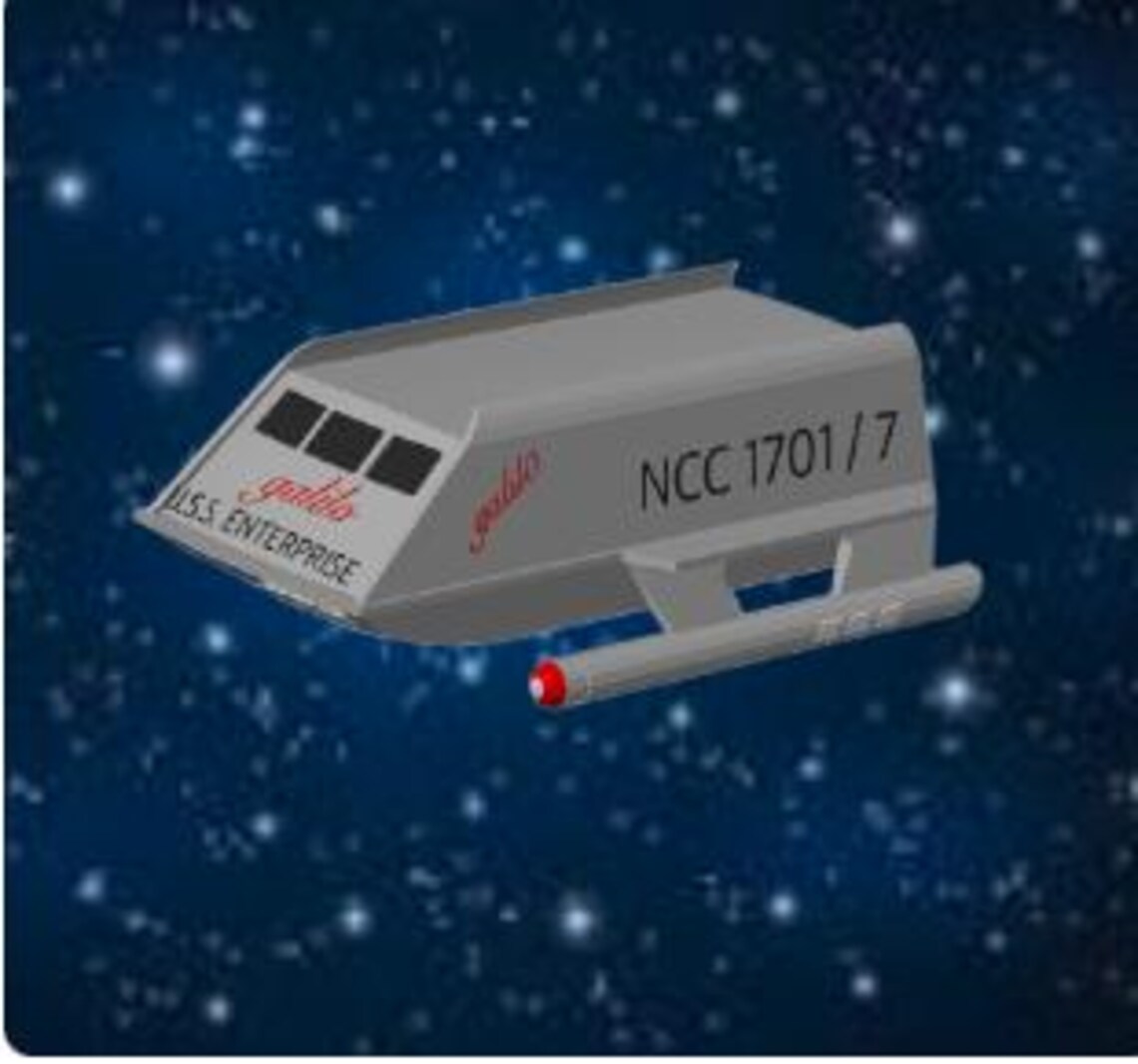USS Enterprise Galileo Shuttle Craft 3d Model - Etsy