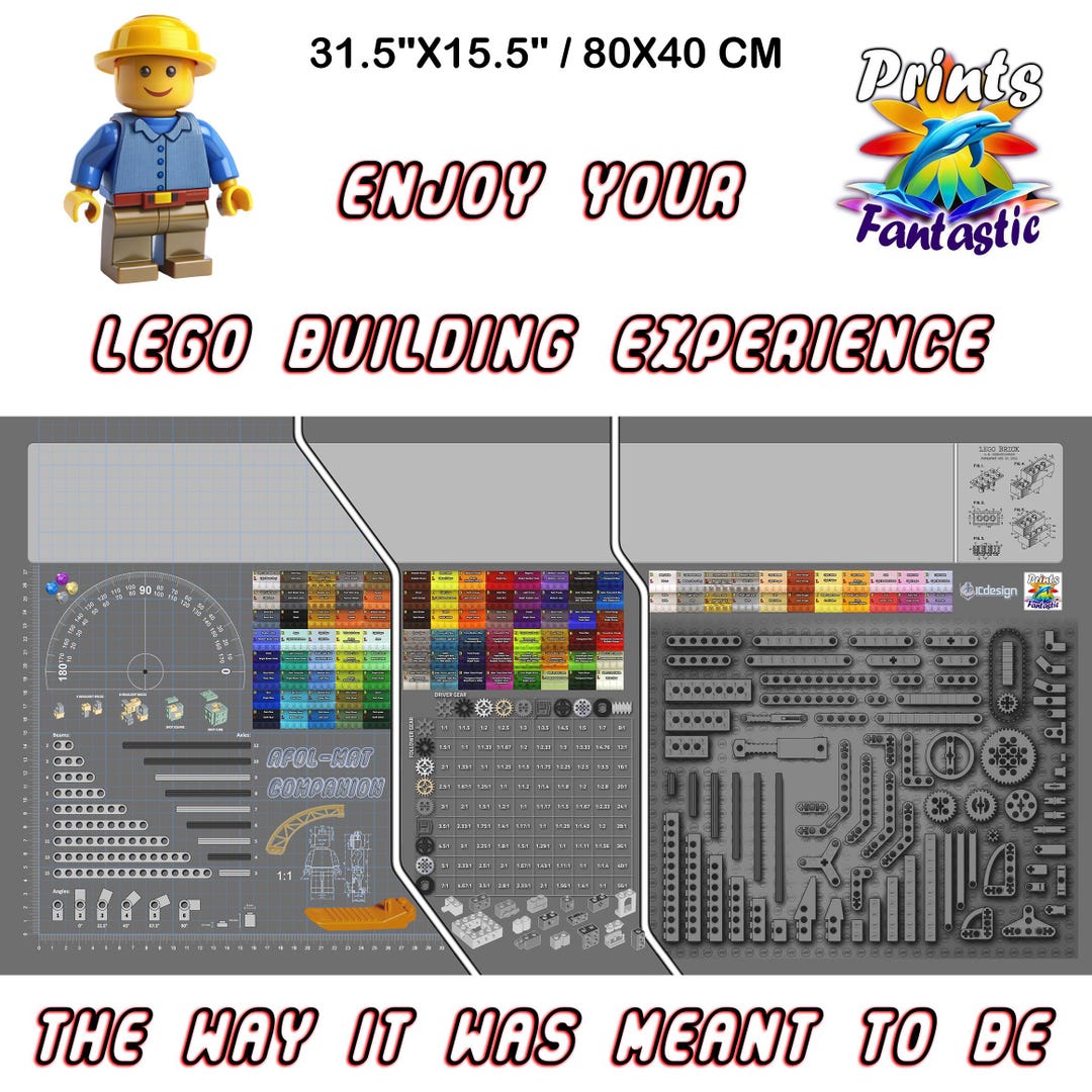 AFOL Building Mat – Large Lego Compatible Mouse Pad, Desk Decor ...