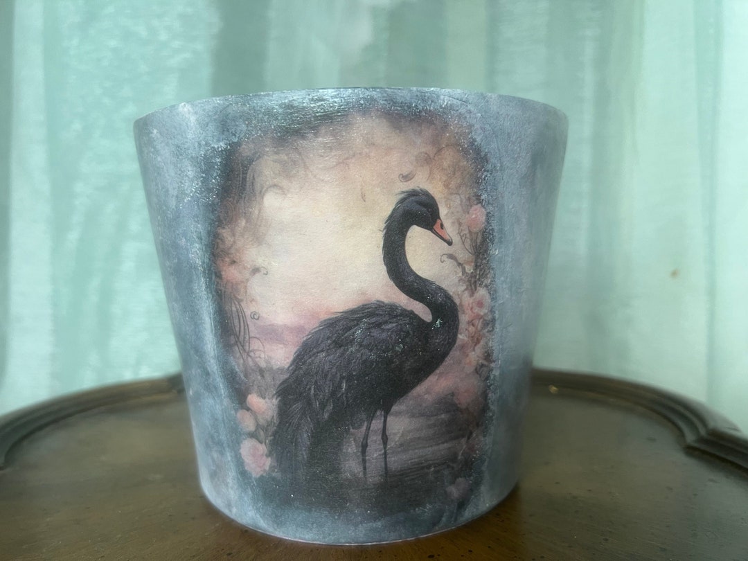 Hand-painted, Upcycled Flower Pot - Etsy