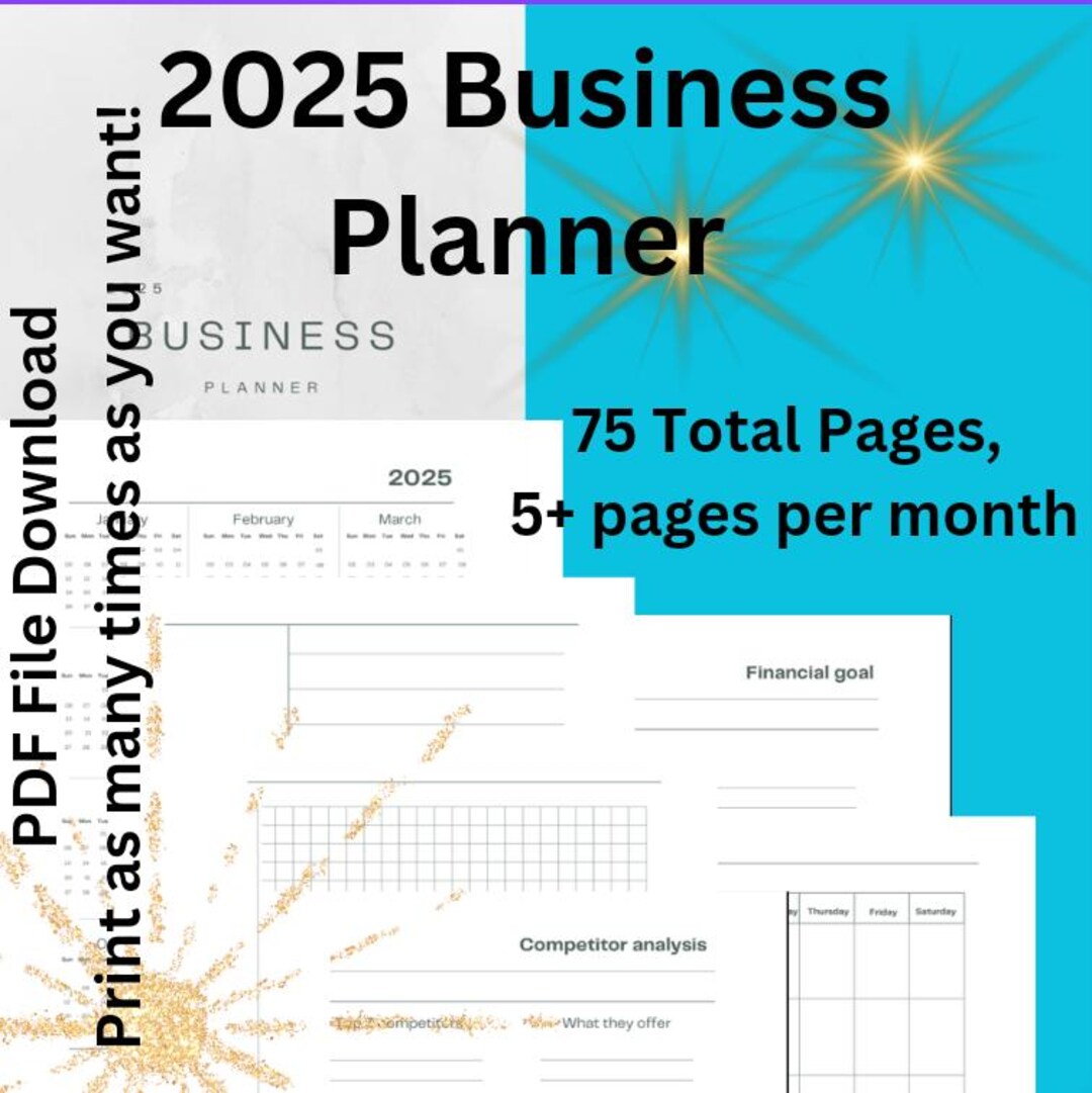 2025 Digital Planner, Printable Time Management, Monthly Planner ...