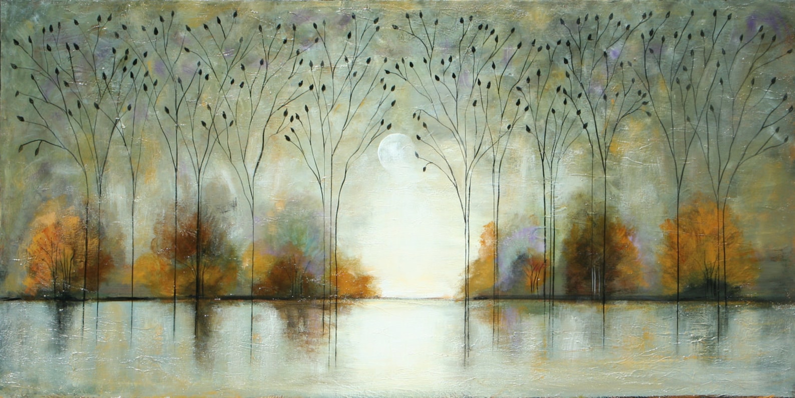 ABSTRACT TREE Peaceful Landscape Tree Painting - Etsy