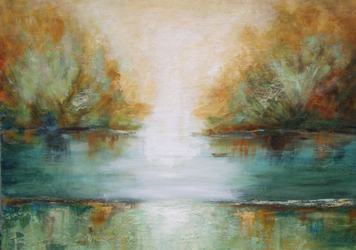 Large Landscape Abstract Textured Painting Modern Contemporary Art ...