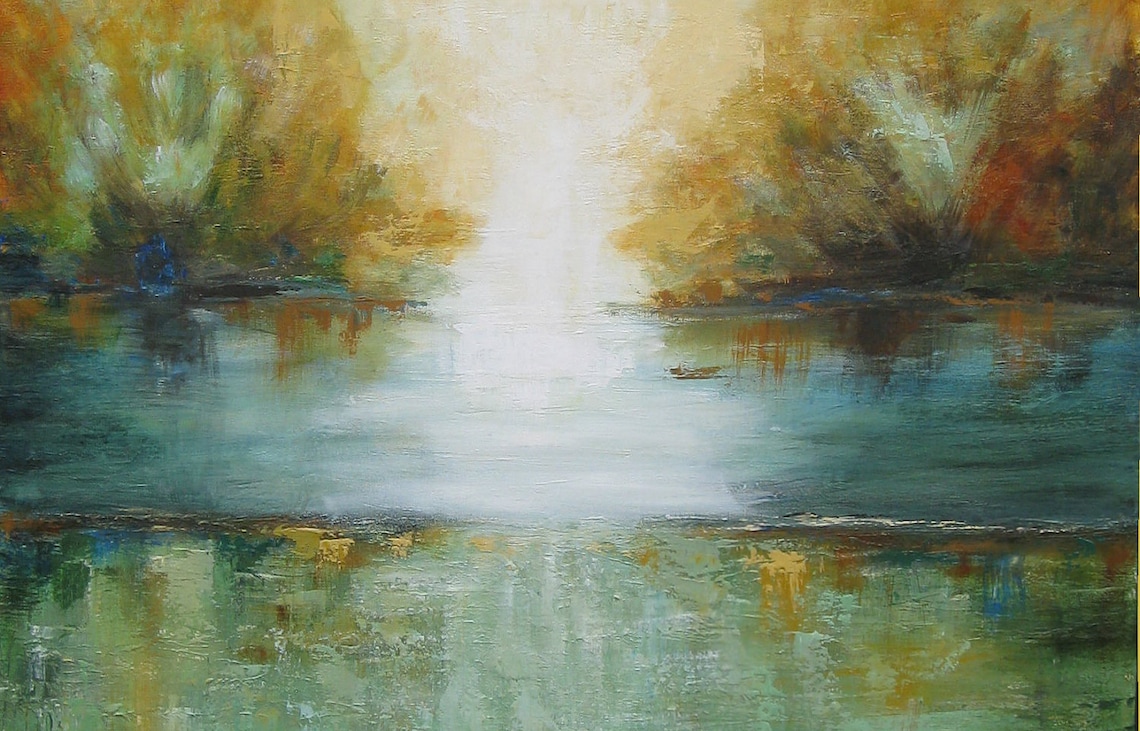 Large Landscape Abstract Textured Painting Modern Contemporary Art ...