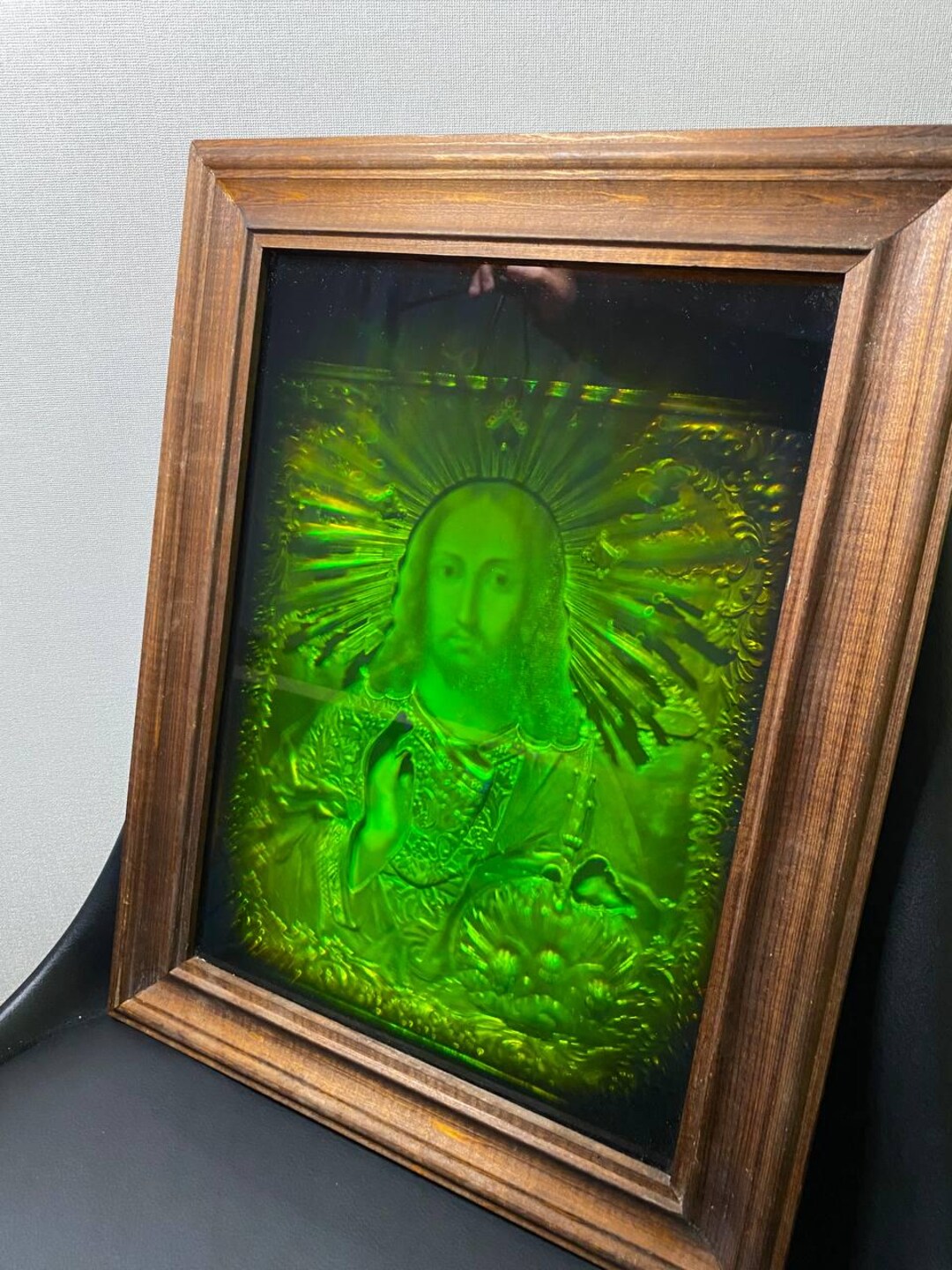 Rare Icon Savior Silve 84 19th Century 1841 3D Hologram Laser 3D ...