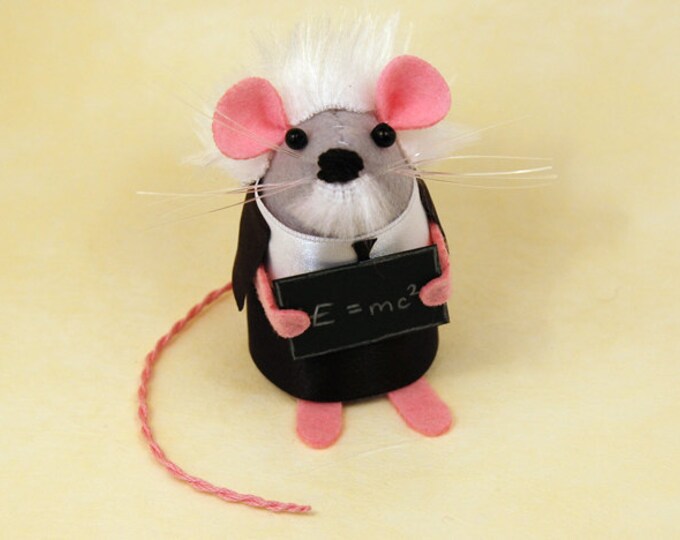 Albert Einstein Mouse Ornament Felt Rat Hamster Mice Cute Gift for ...