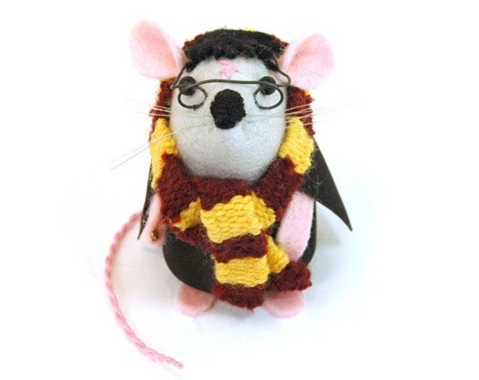 Harry Potter Mouse - Cute Felt Mouse Ornament by Thehouseofmouse - Etsy