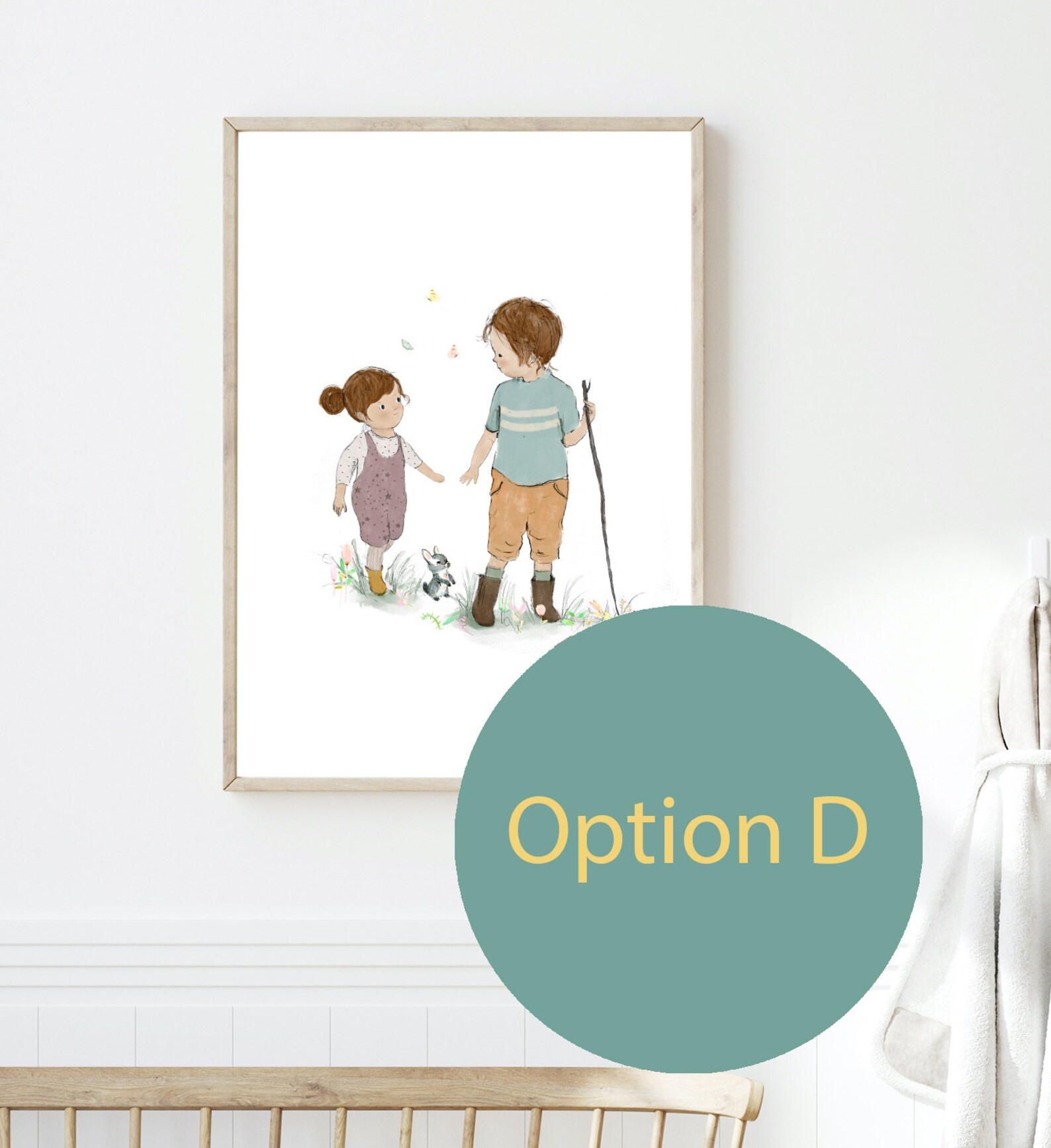 Siblings Wall Art, Brother and Sister Poster, Nursery Wall Art ...