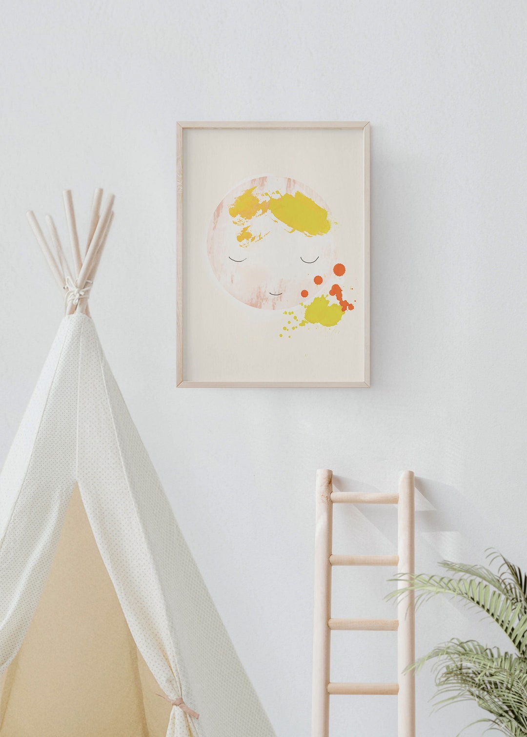 Sleepy Little Moon, Nursery Decor Wall Art, Nursery Art Decor, Kids ...