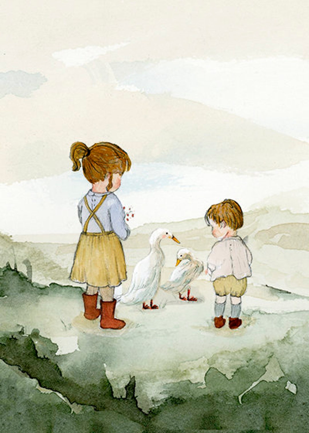 Brother and Sister Print Siblings Wall Art Grandma Gift - Etsy