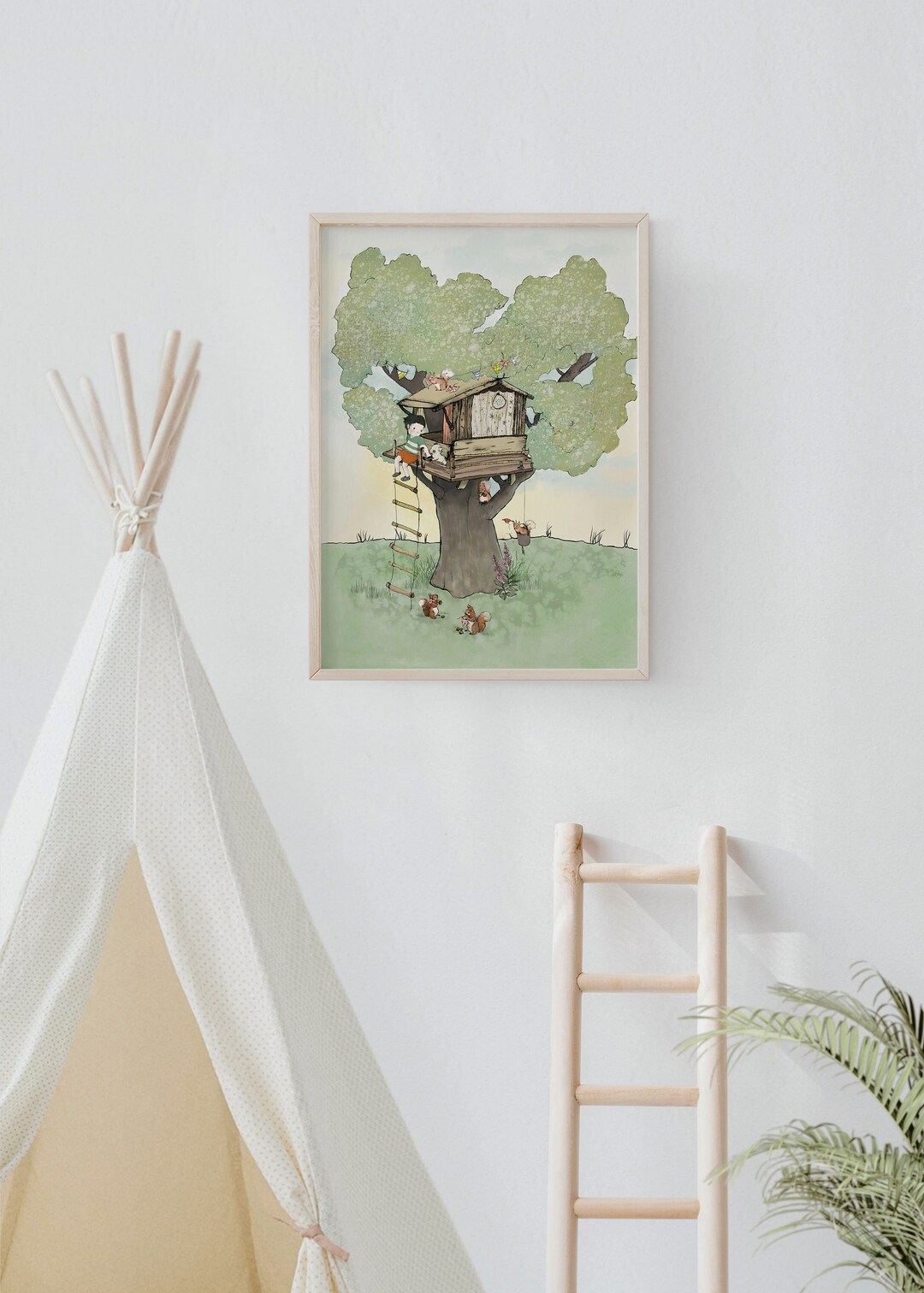 Tree House Poster, Boys Room Decor, Nursery Wall Art Boy, Baby Shower ...