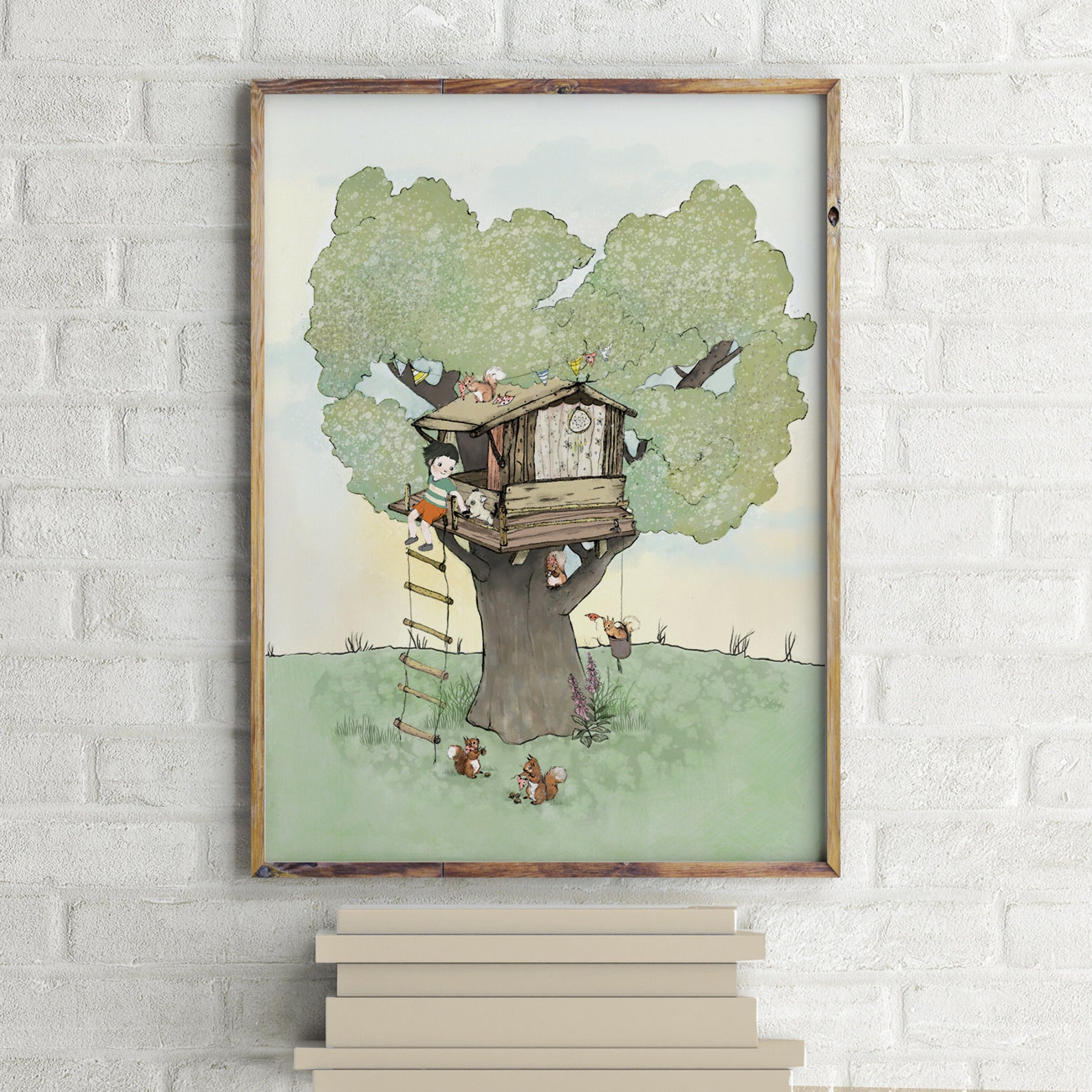 Tree House Poster Boys Room Decor Nursery Wall Art Boy Baby - Etsy