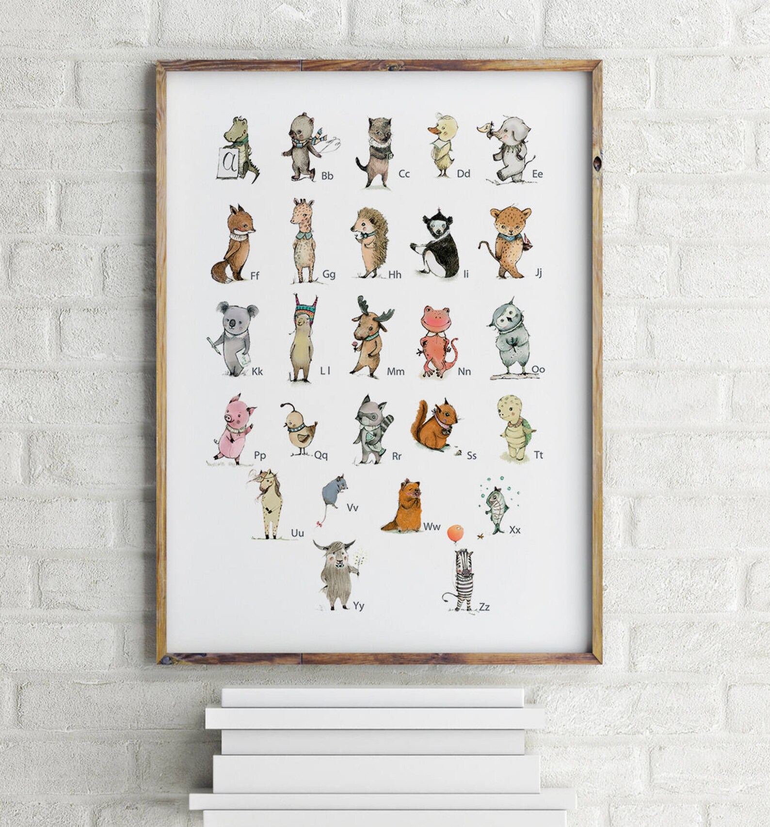Alphabet Poster Nursery Decor Alphabet Animals Nursery Wall | Etsy