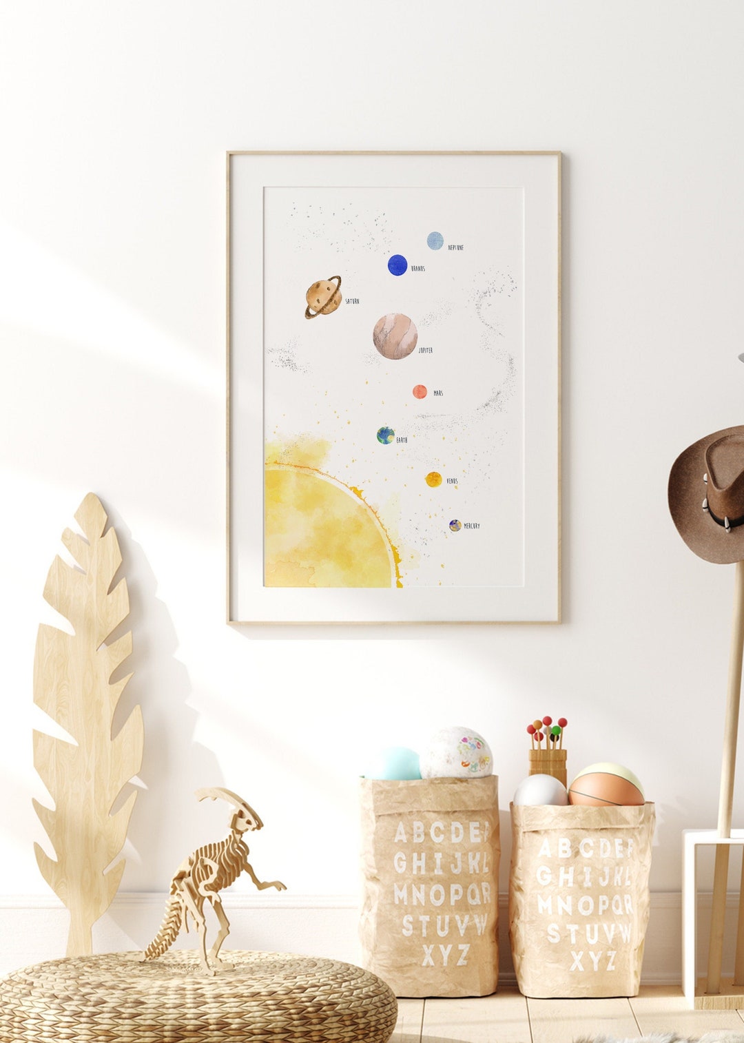 Solar System Print, Planets Poster, Astronomy Poster, Space Themed ...