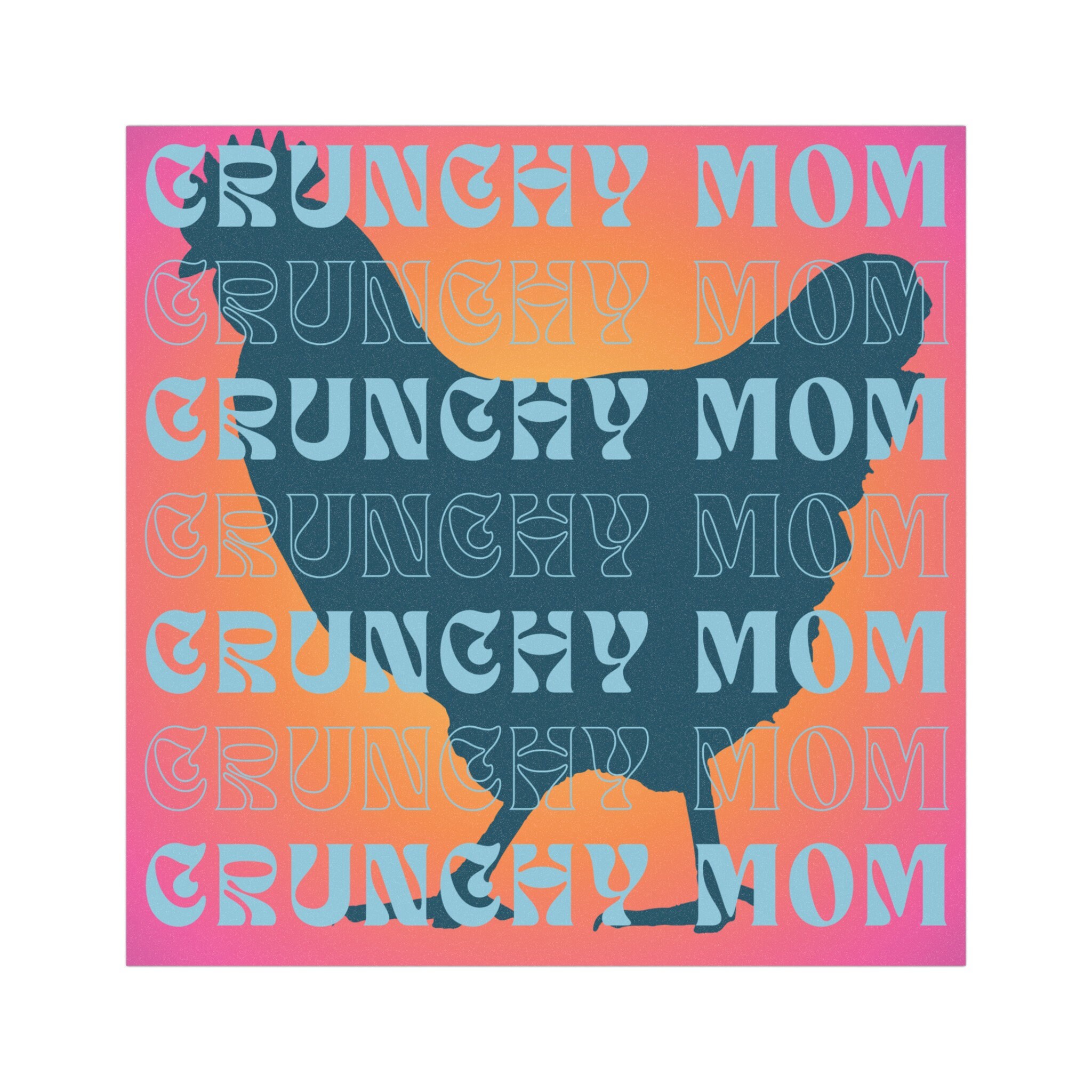 Crunchy Mom Car Magnet | Great Gift the Organic Loving Mom | Retro ...