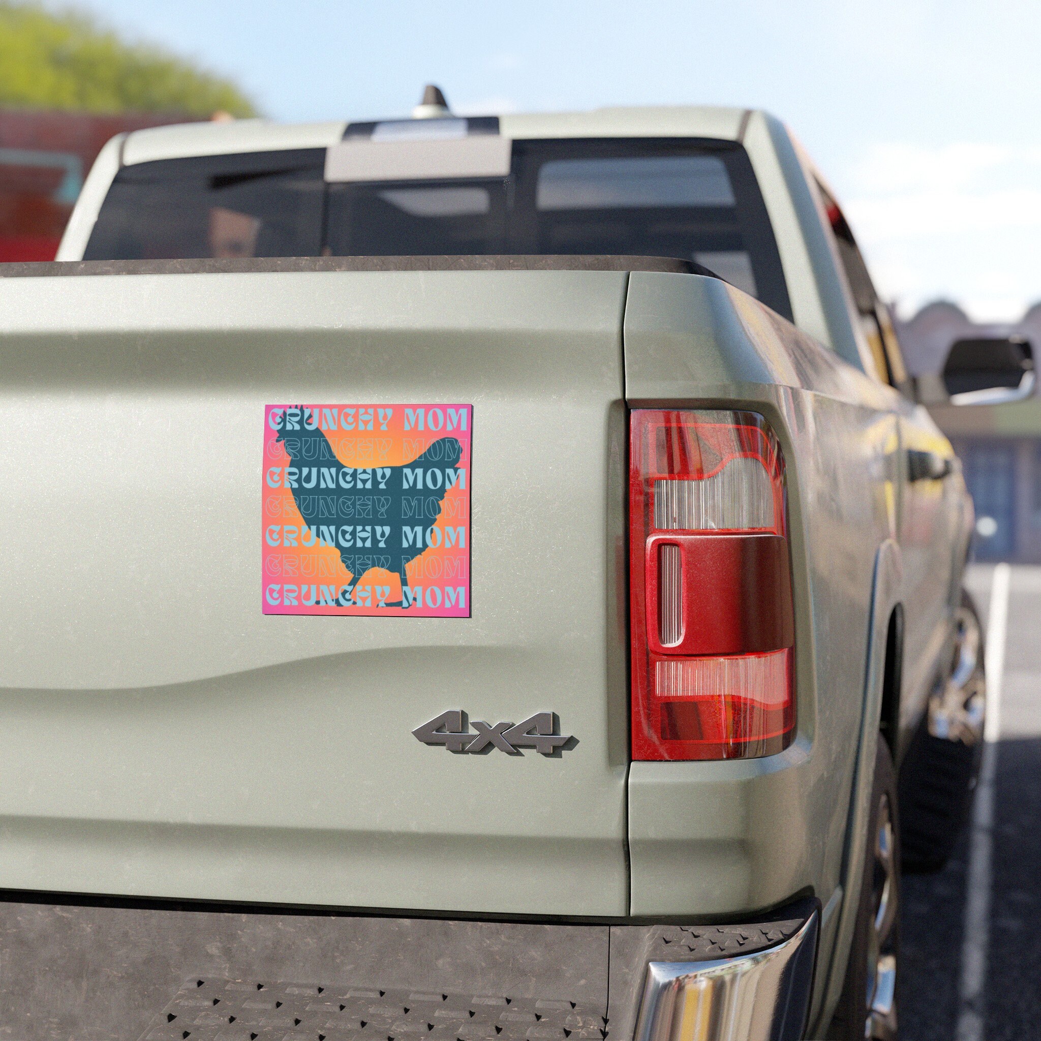 Crunchy Mom Car Magnet | Great Gift the Organic Loving Mom | Retro ...