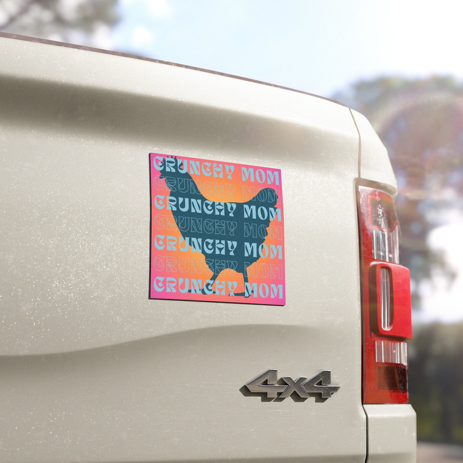 Crunchy Mom Car Magnet | Great Gift the Organic Loving Mom | Retro ...