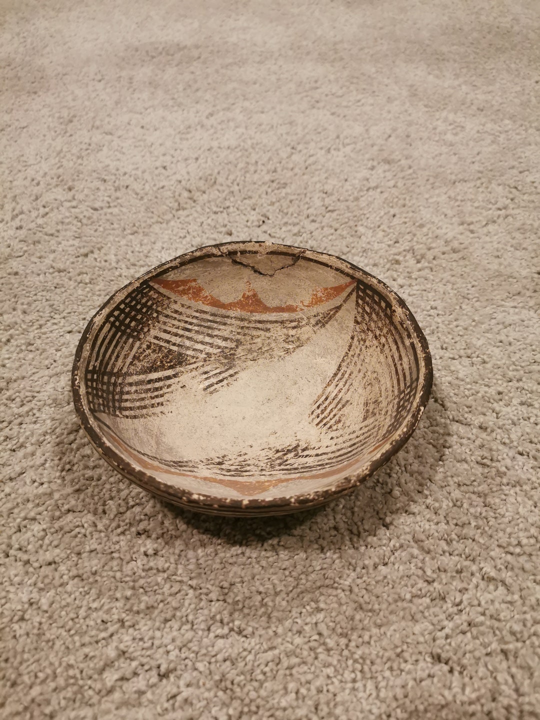 Early Southwest Mimbres Bowl Native American Pottery Artifact Ex-museum ...