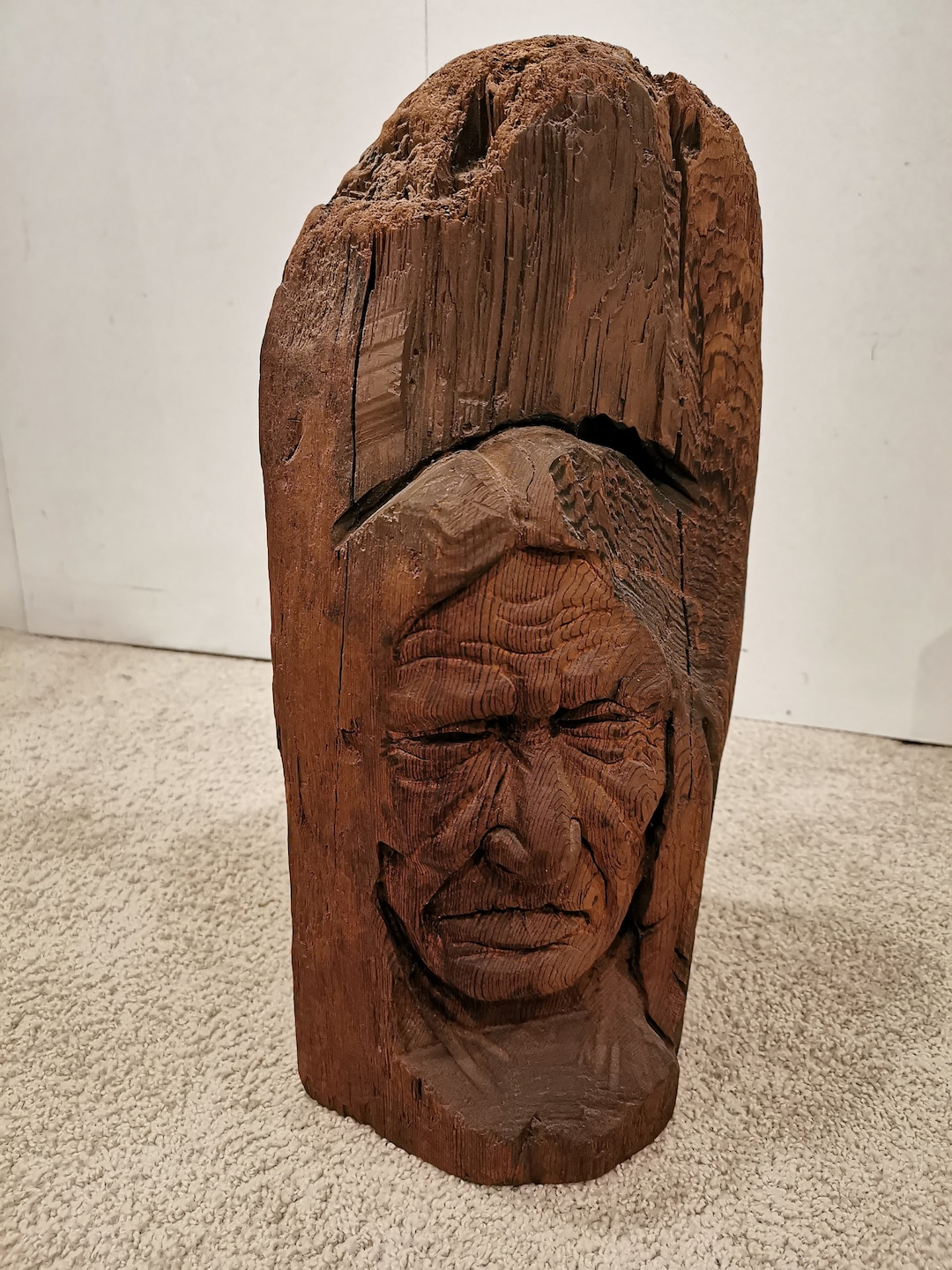 Beautiful Native American Wood Carving Folk Art Hand Carved - Etsy