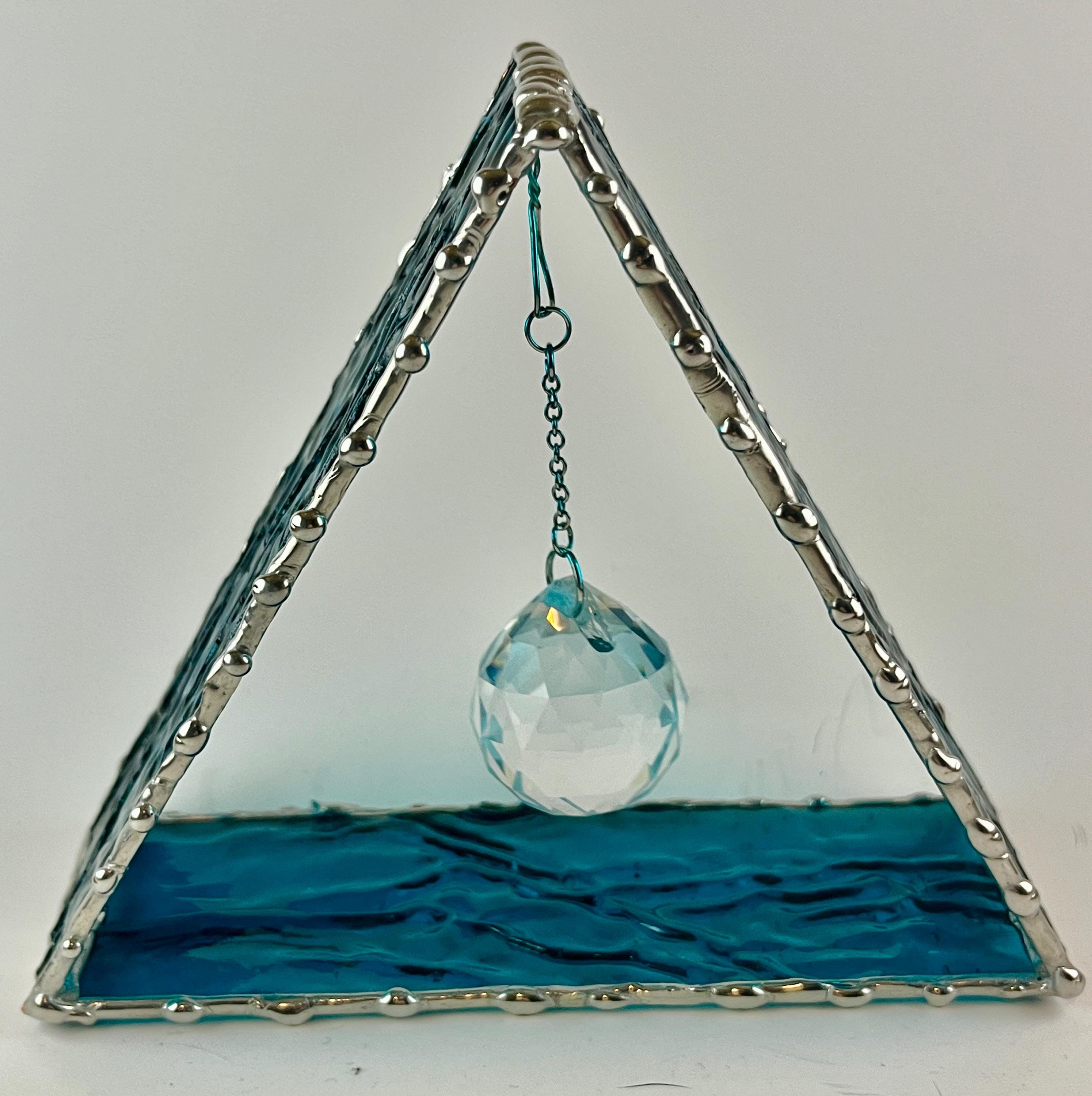 Triangle Stained Glass Crystal Rainbow Maker. - Etsy