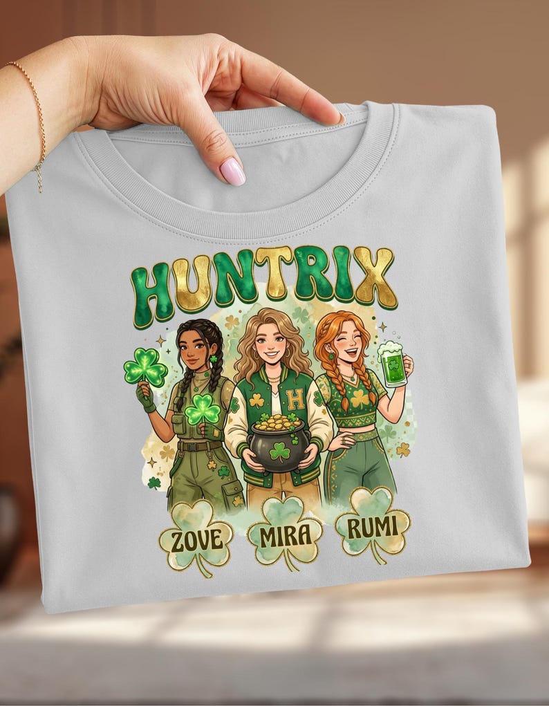 HUNTRIX Kpop Anime PNG, Demon Hunters Saja Girls St Patrick's Day ...