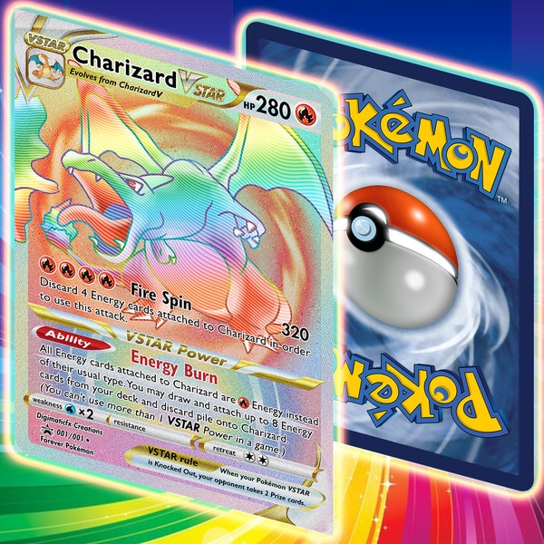 Charizard Full Art Base - Etsy