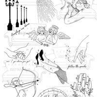 RED Tattoo Flash - Etsy